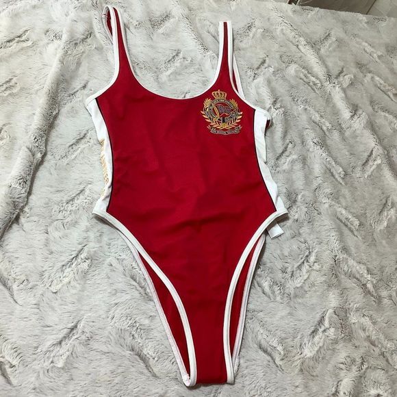 Guess | Swim | Guess Red 4th Anniversary Onepiece Cheeky Swimsuit ...